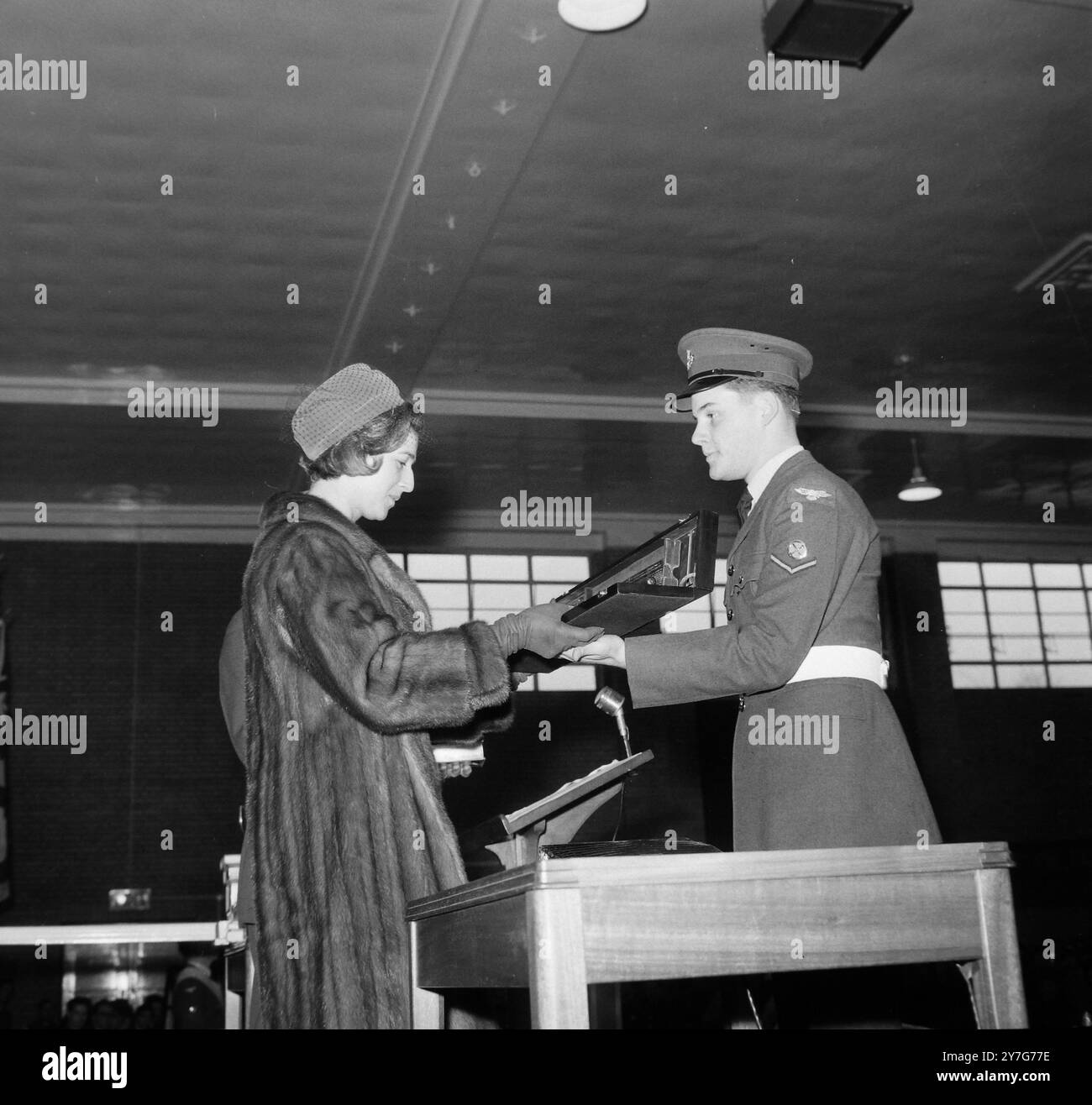 PRINCESS ALEXANDRA WITH RAF CADETS WORKSHOP IN HALTON / ; 16 DECEMBER ...