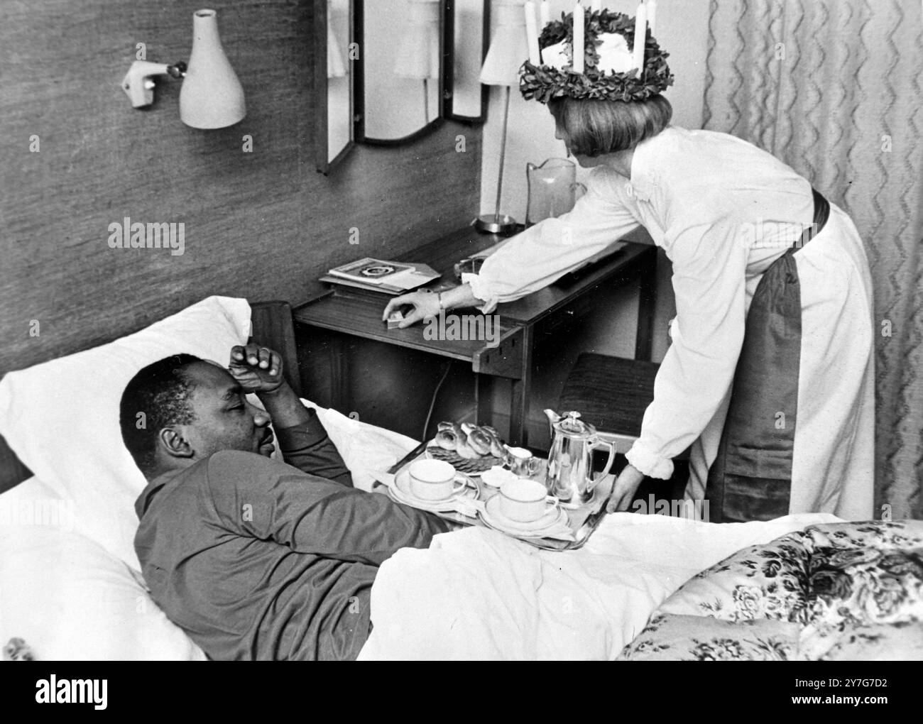 MARTIN LUTHER KING WITH BERGSTROM CHRISTINA IN STOCKHOM / ; 16 DECEMBER ...