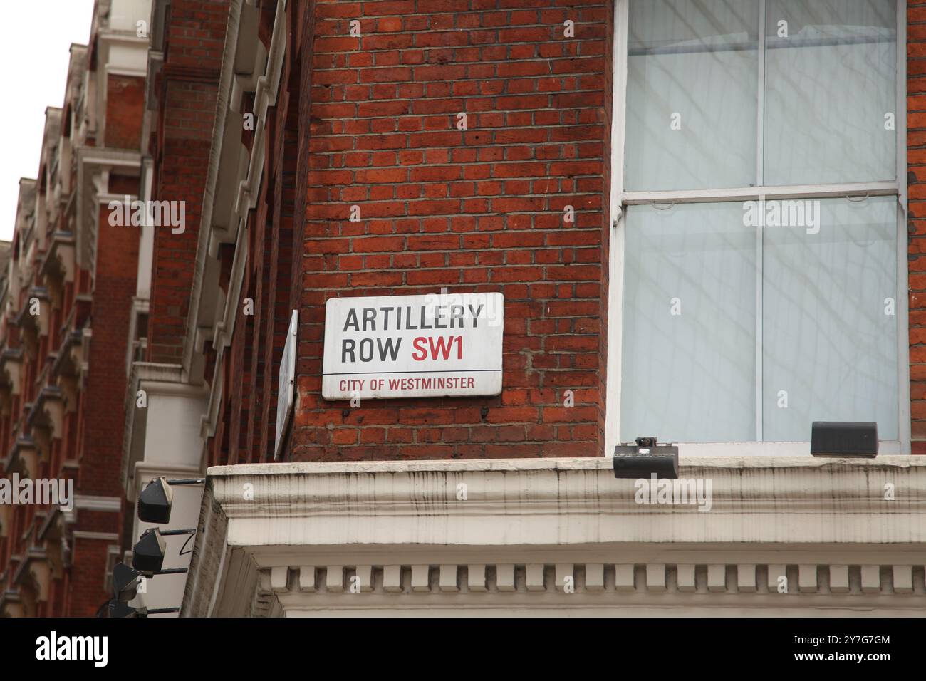 London sign for Artillery Row, City of Westminster, London, England ...