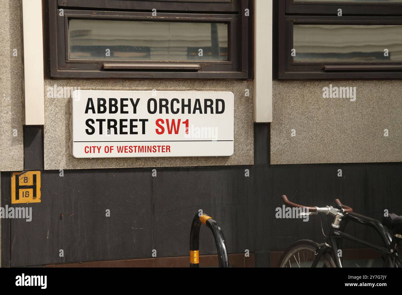 London sign for Abbey orchard Street, City of Westminster, London ...