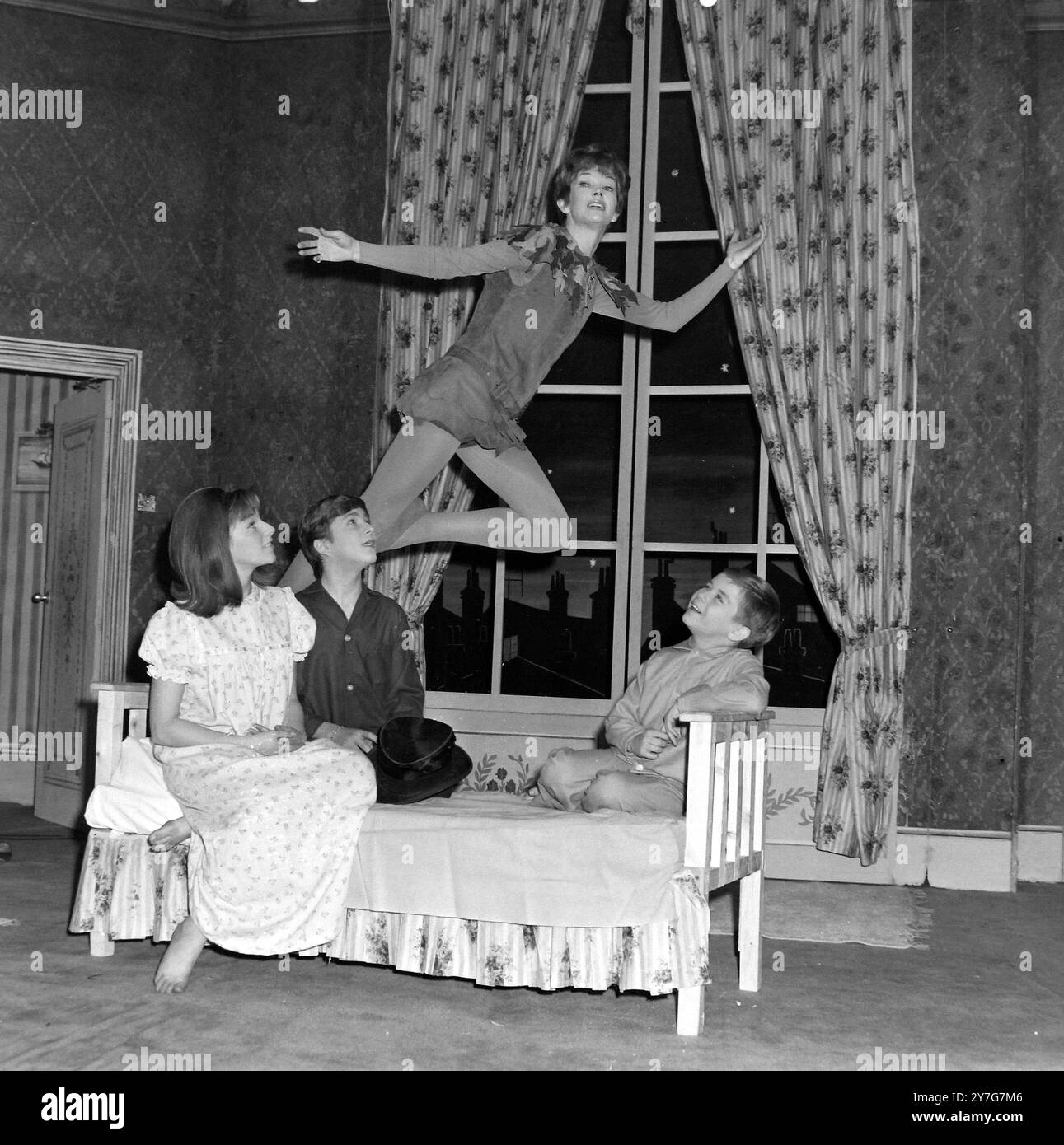 PANTOMIMES 3 WATCH PETER PAN AS HE MAKES FIRST FLIGHT FROM STAGE WITH ...
