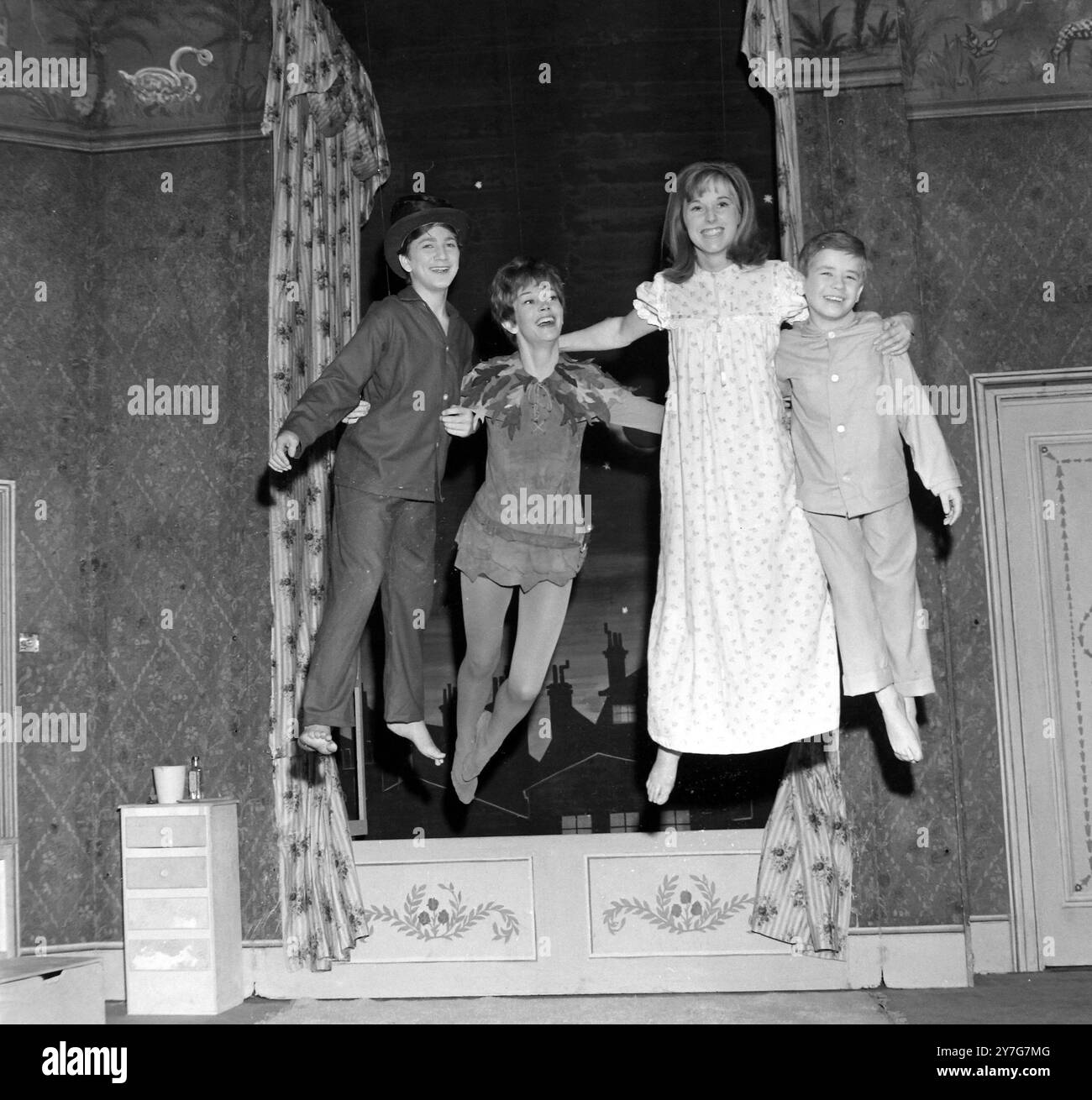 PANTOMIMES 3 WATCH PETER PAN AS HE MAKES FIRST FLIGHT FROM STAGE WITH ...