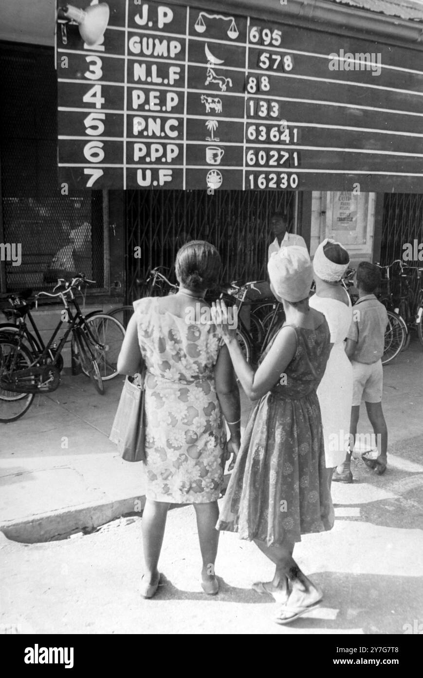 BRITISH GUIANA ELECTIONS IN GEORGETOWN ; 12 DECEMBER 1964 Stock Photo ...