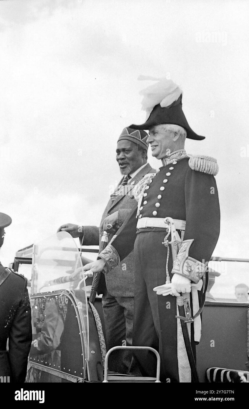 KENYAN PREMIER AFRICAN LEADER JOMO KENYATTA WITH MALCOLM MACDONALD M ...