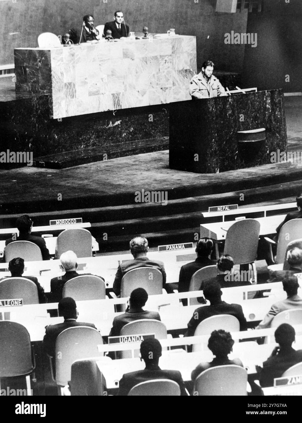 CUBAN MINISTER ERNESTO CHE GUEVARA AT UN UNITED NATIONS IN NEW YORK ...