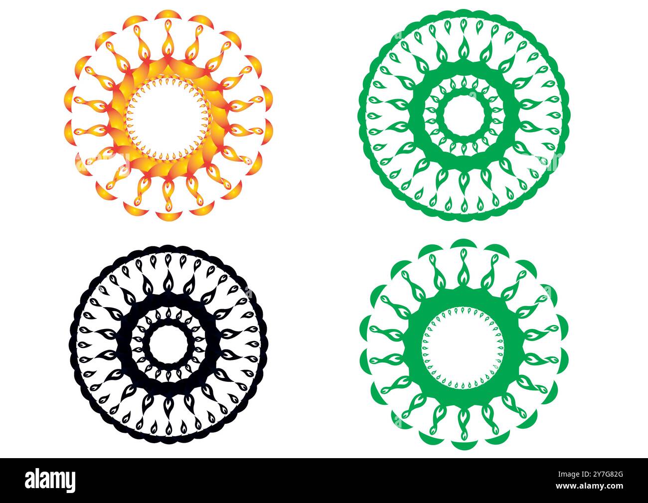 Vibrant circular designs Cut Out Stock Images & Pictures - Alamy