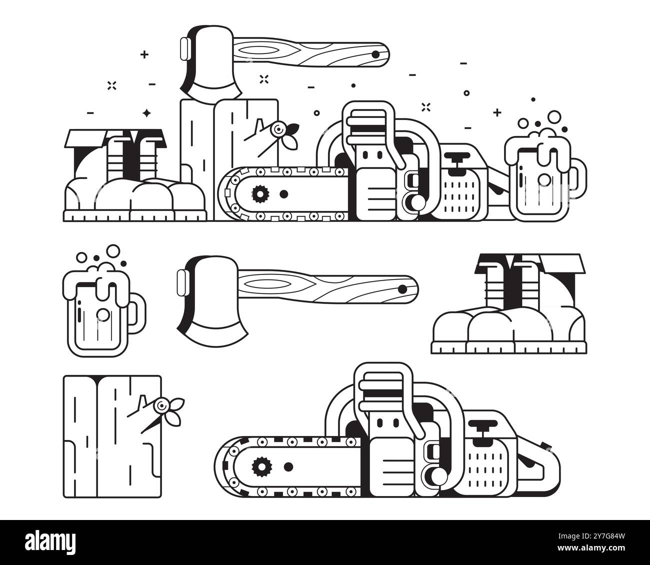 Forestry icons Cut Out Stock Images & Pictures - Alamy