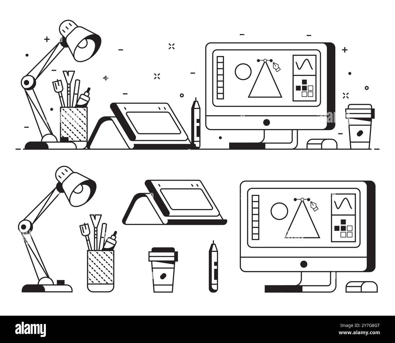 Designer tools pen tablet Cut Out Stock Images & Pictures - Alamy