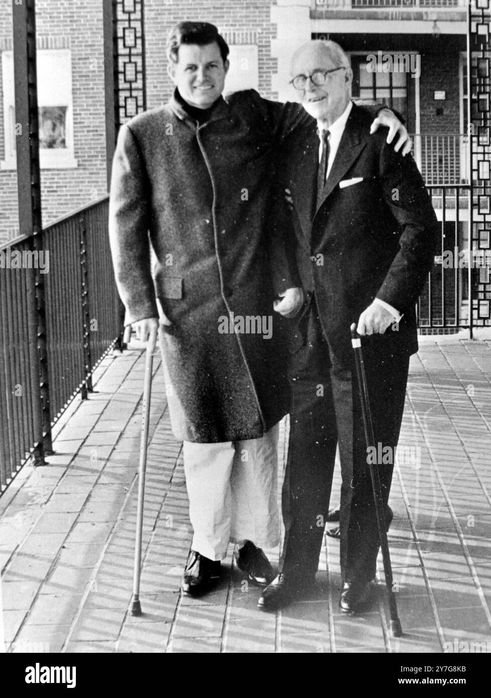 SENATOR EDWARD KENNEDY WITH JOSEPH EDWARD SON AT BOSTON HOSPITAL / ; 9 ...