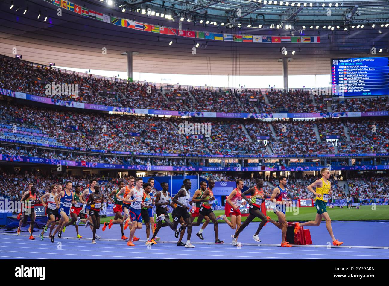 The 5000 meters final at the Paris 2024 Olympic Games Stock Photo - Alamy