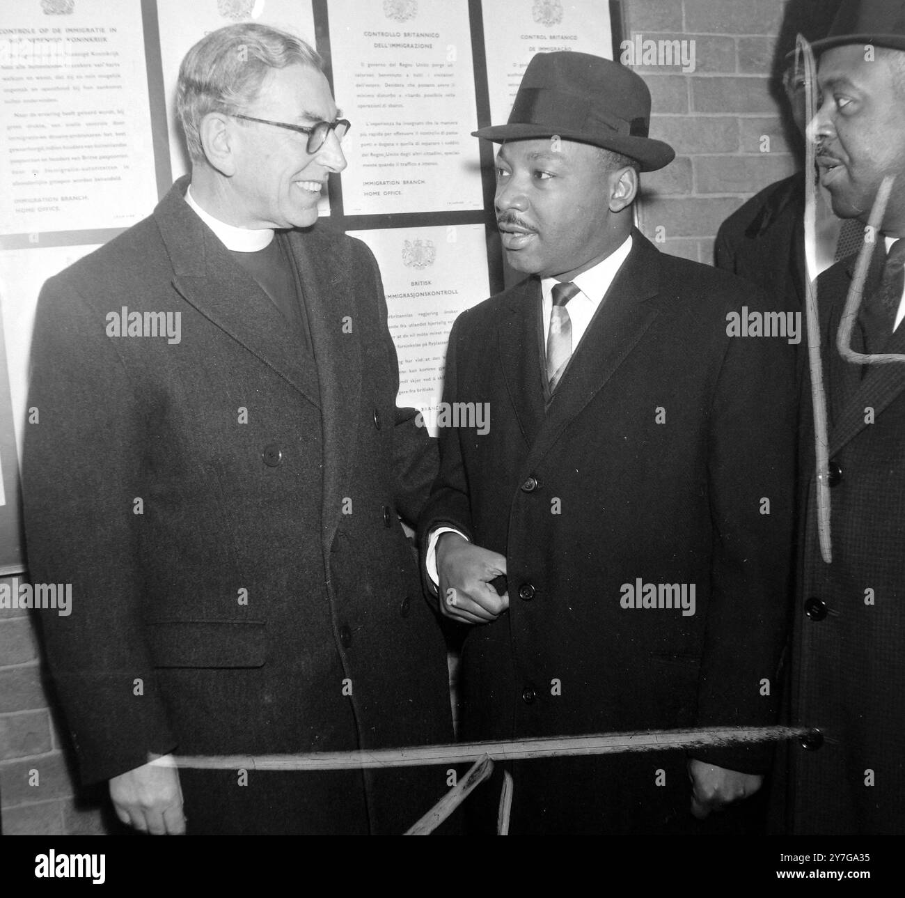 MARTIN LUTHER KING WITH JOHN COLLINS CANON IN LONDON / ; 5 DECEMBER ...