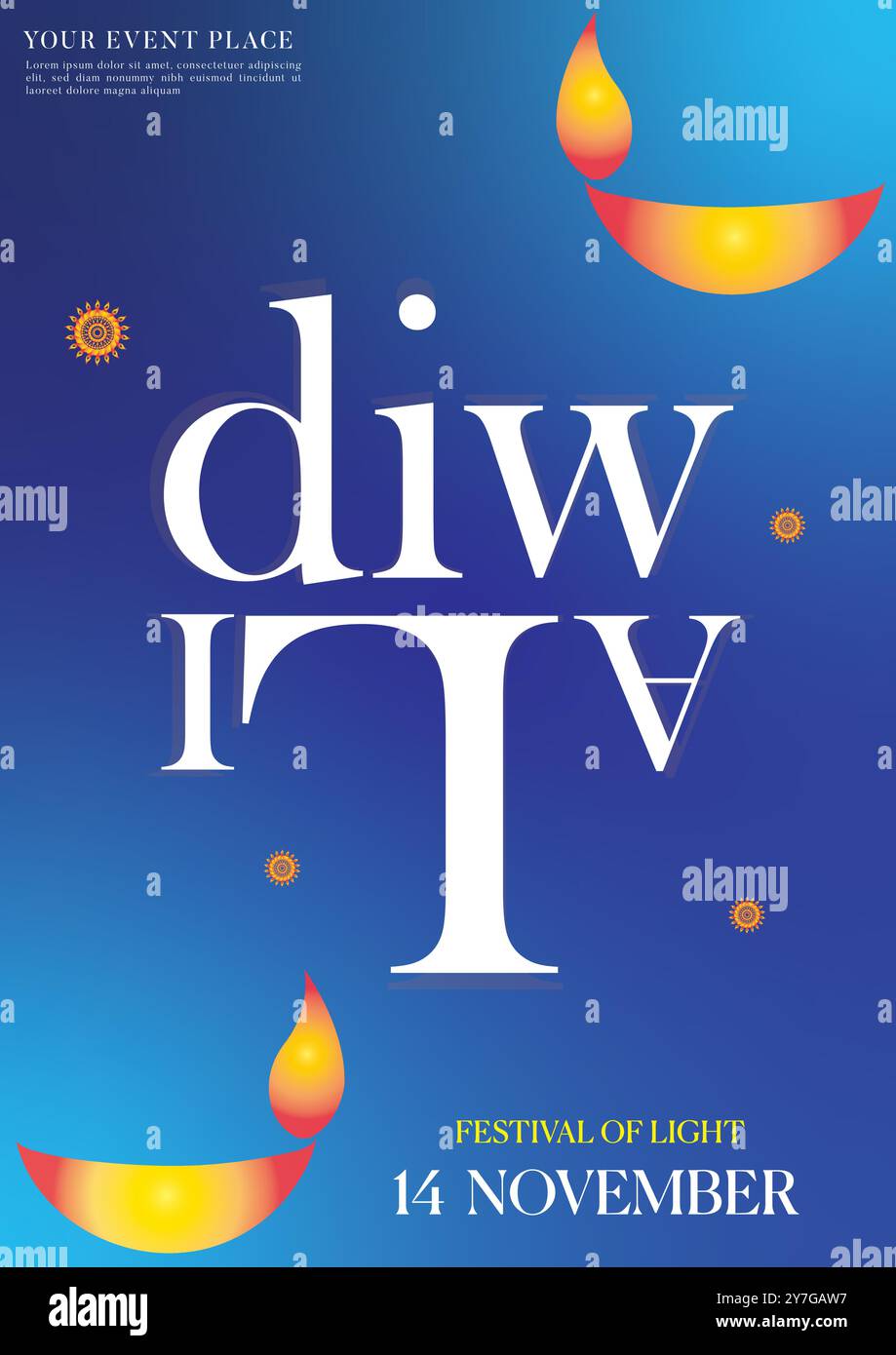 Celebrate Diwali Poster Celebrating The Grand Festival of Lights with ...