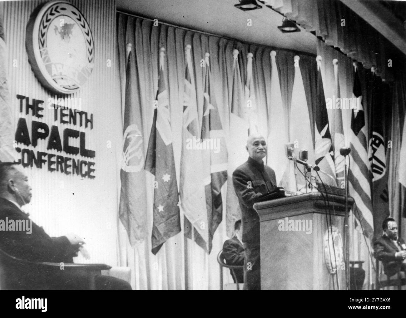 CHINESE PRESIDENT CHIANG KAI SHEK OPENING ANTI COMMUNIST LEAGUE IN TAIPEI, TAIWAN / ; 2 DECEMBER ...