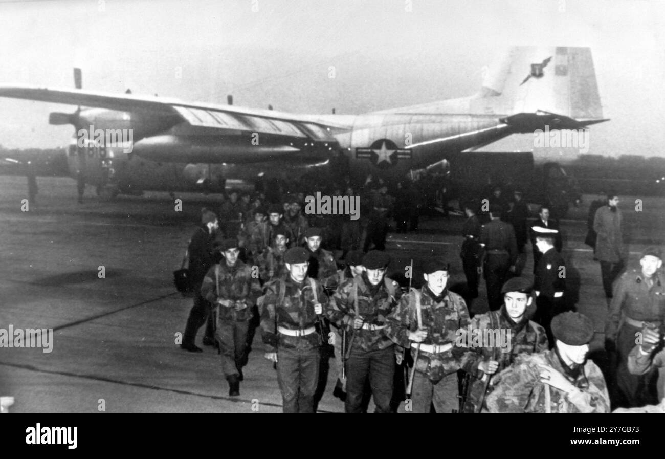 ARMY TROOPS ARRIVE HOME FROM THE CONGO IN BRUSSELS ; 1 DECEMBER 1964 ...