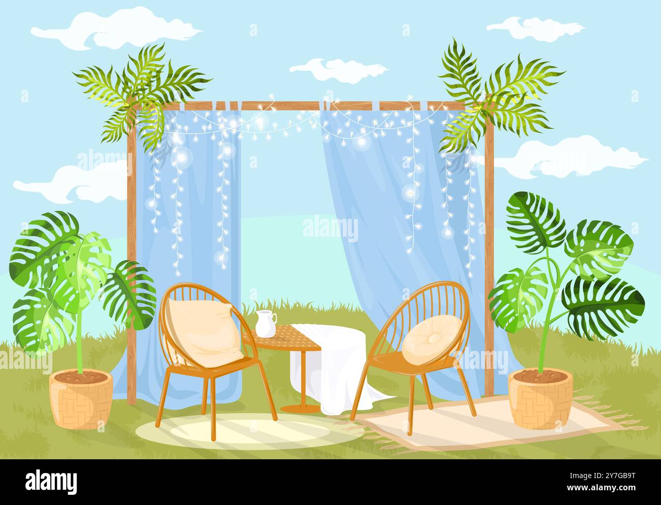 Romantic natural studio background for photo shooting Stock Vector ...