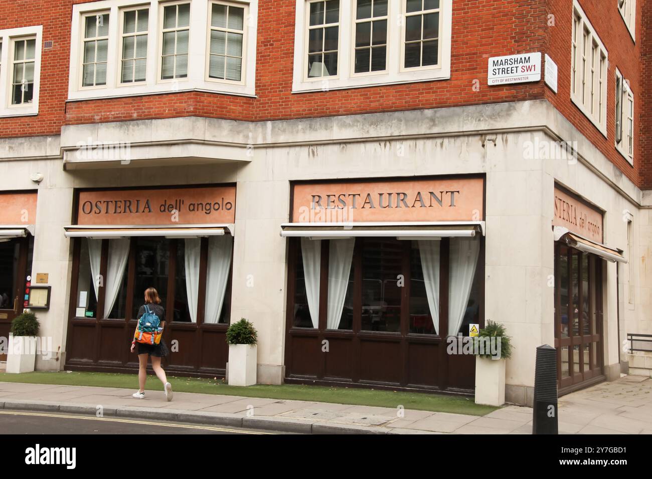 Osteria dell'angolo Restaurant, Marsham Street, Westminster, London ...
