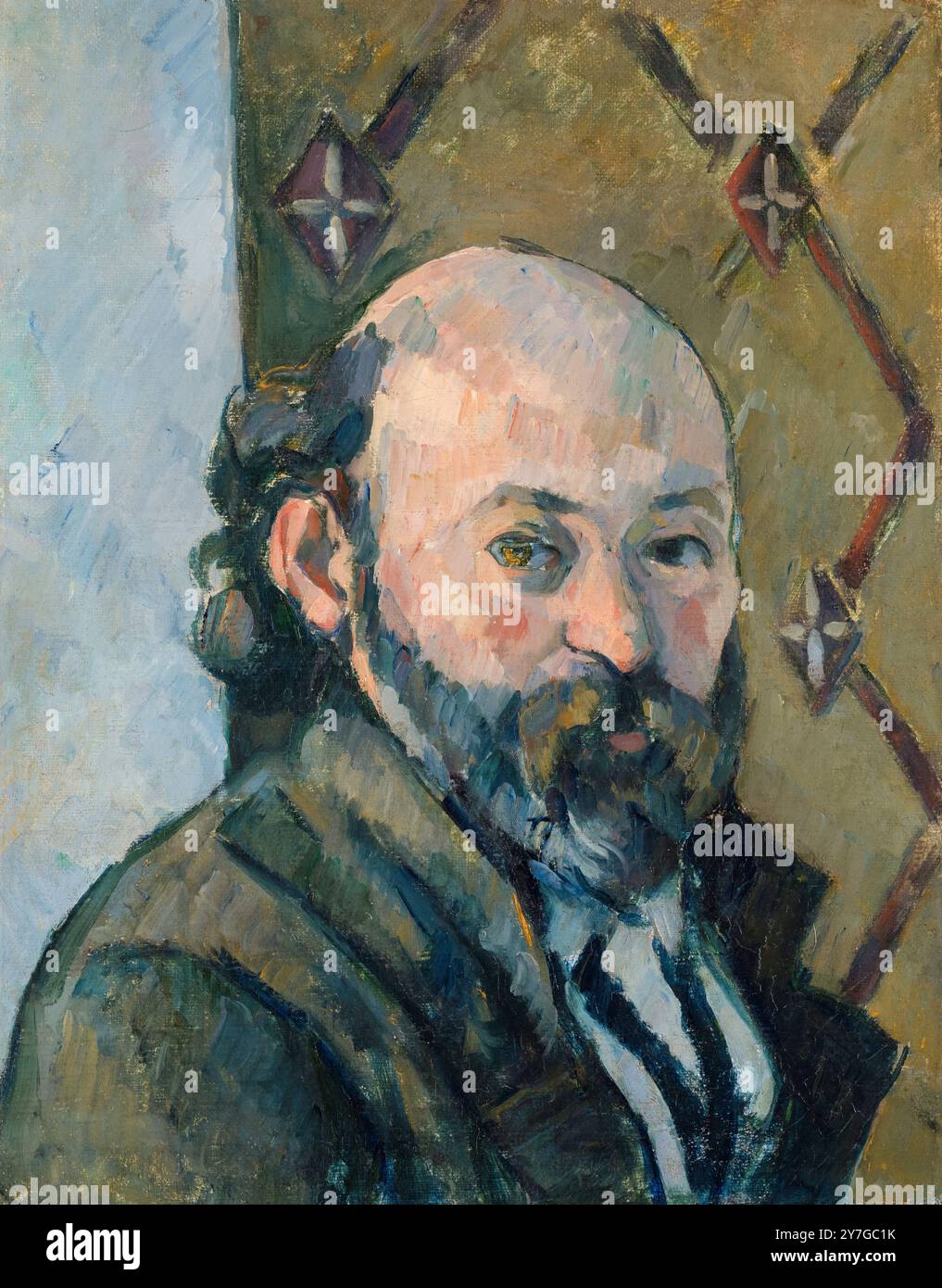 Paul Cezanne (1839-1906), Self-portrait painting in oil on canvas, 1880 ...