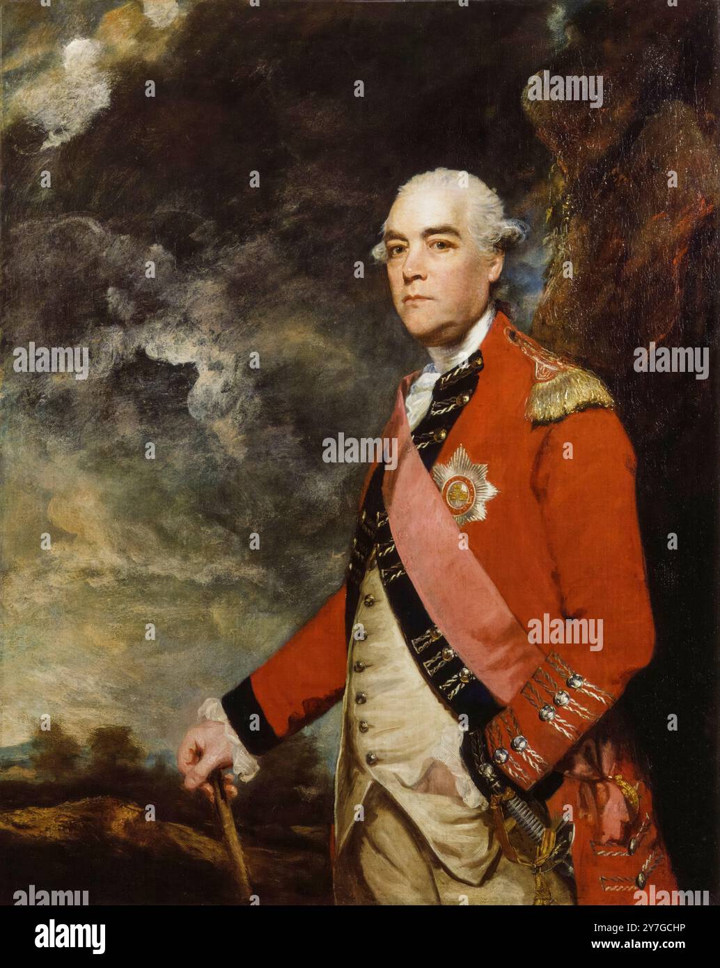 General Sir William Fawcett (1727-1804), British Army officer, portrait ...