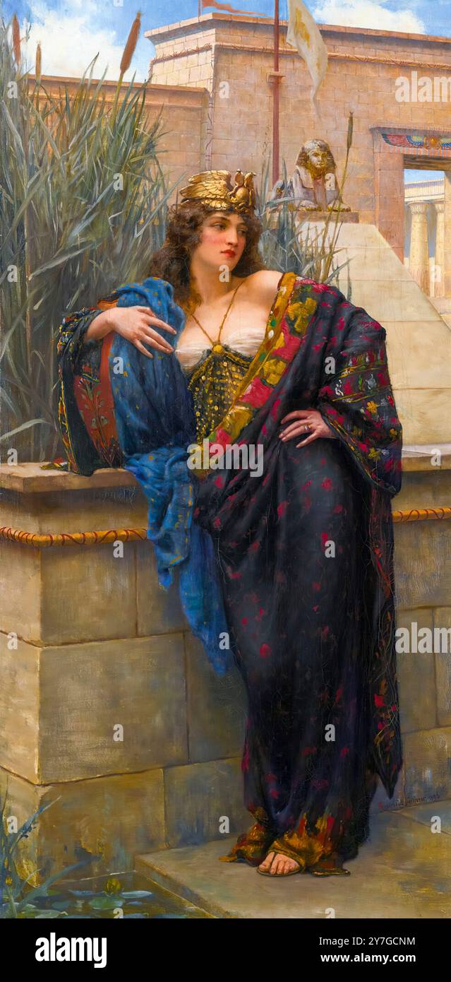 Reginald Arthur painting, Pharaoh’s Daughter, oil on canvas, 1896 Stock ...