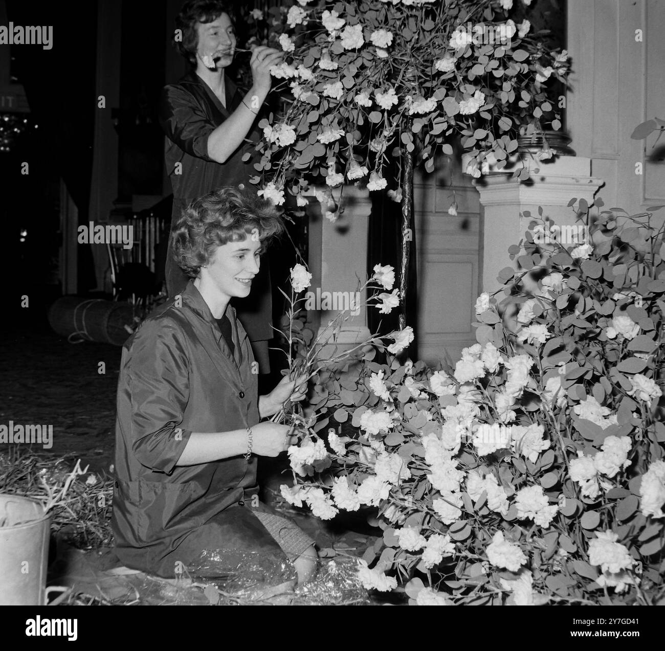 ANN MCLURE WITH MARY SEMPLE PREPARING FOR A GALA IN LONDON / ; 19 ...