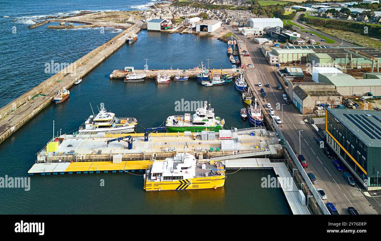 Buckie Harbour Moray Coast Scotland shipyards Lifeboat Station and ...