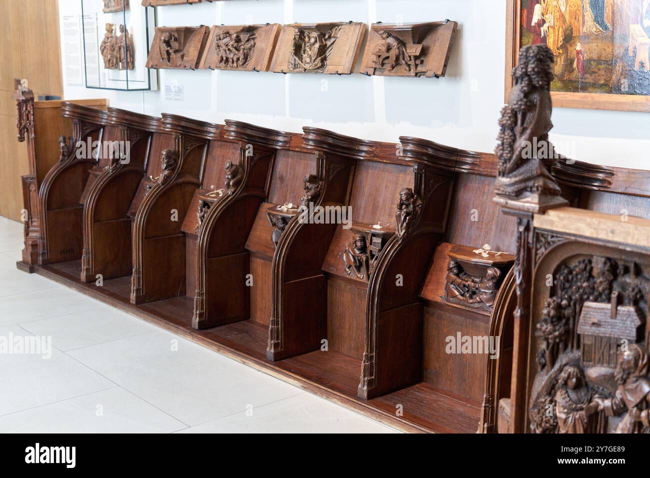 Stalls from the church of Saint-Lucien in Beauvais, Beauvais, after ...