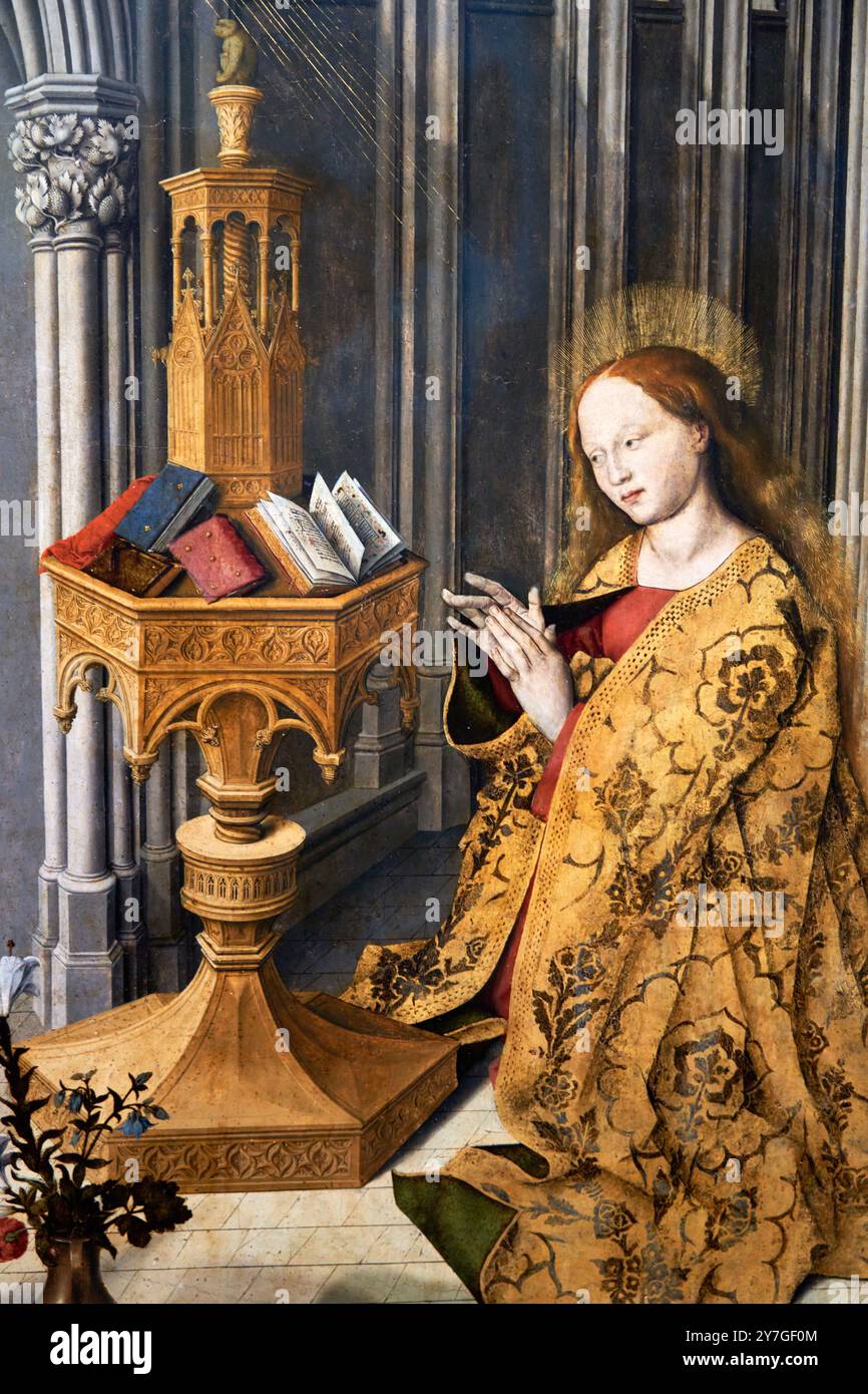 Detail, Retable de l'Annonciation (panneau central), Provence, 1443 ...