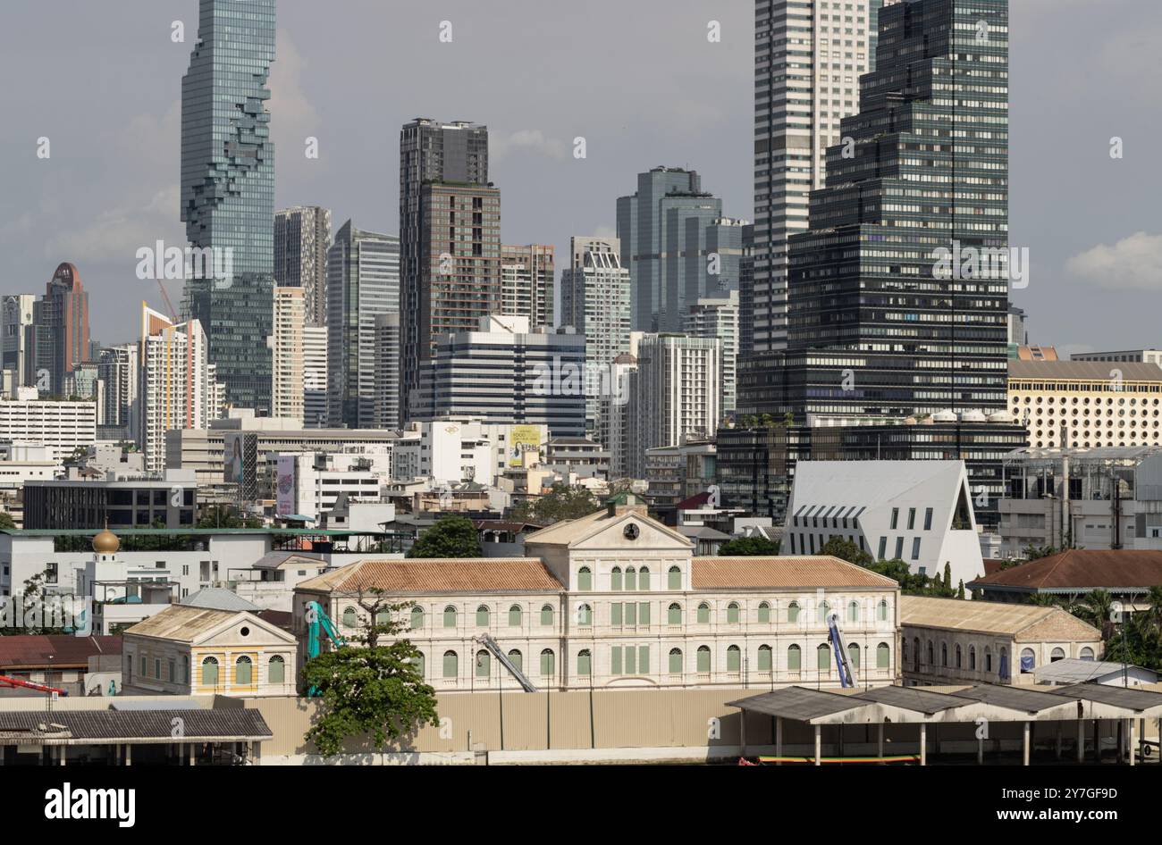 Bangkok, Thailand - 28 Sep, 2024 - Exterior view of The old customs ...