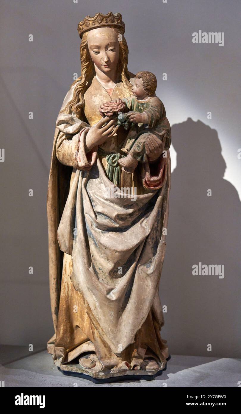 Virgin and Child with a rose, Southern Champagne, 1st quarter of the ...