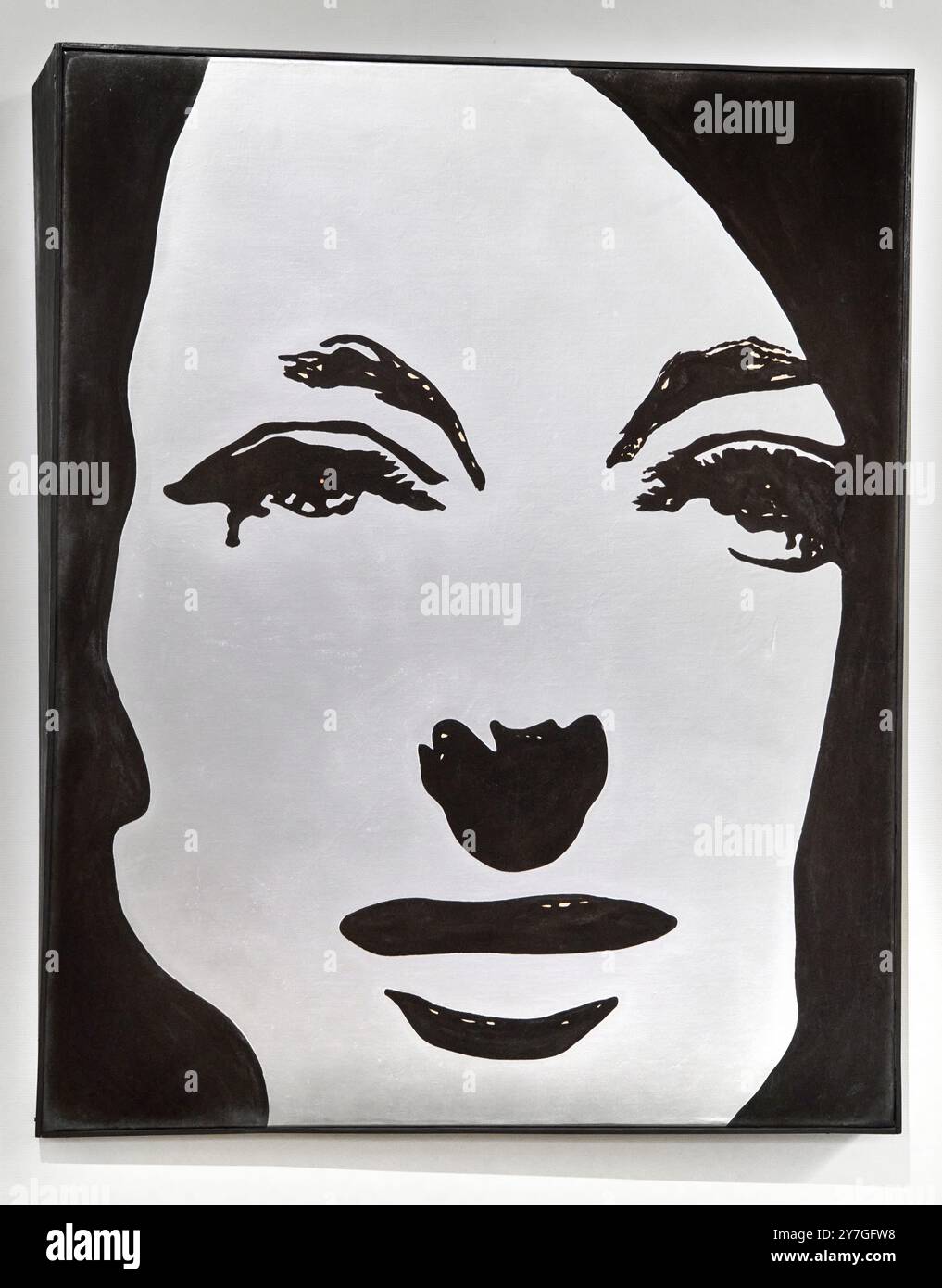 Tableau métallique: portrait à géométrie convexe, 1964, Martial Raysse ...