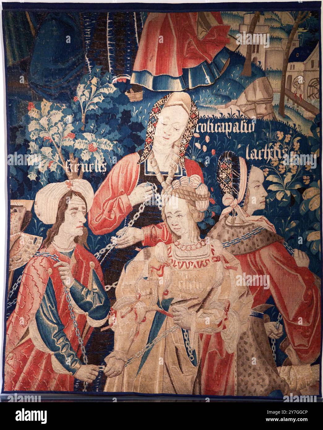 Tapestry from the cycle, The Triumph and Death of Honour, The Fates ...