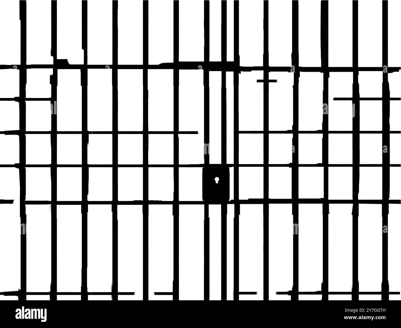 Vintage prison cell on a white background Stock Photo - Alamy
