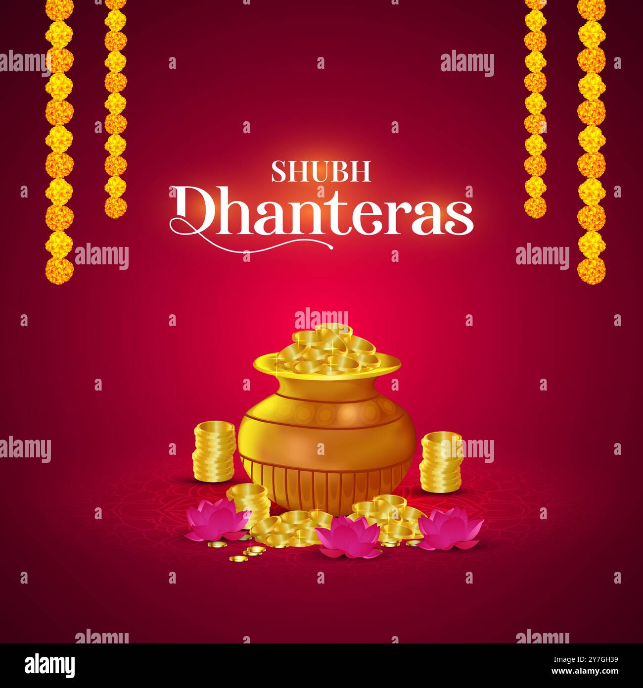 Happy Dhanteras social media vector illustration template. Happy ...