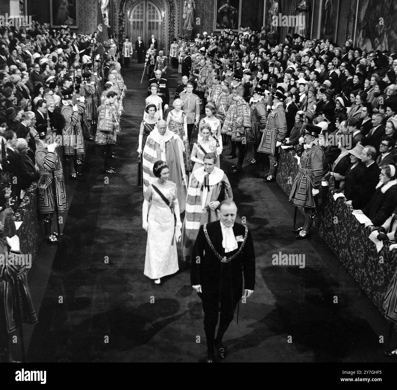 QUEEN ELIZABETH II AT STATE OPENING OF PARLIAMENT IN LONDON - VARIOUS ...
