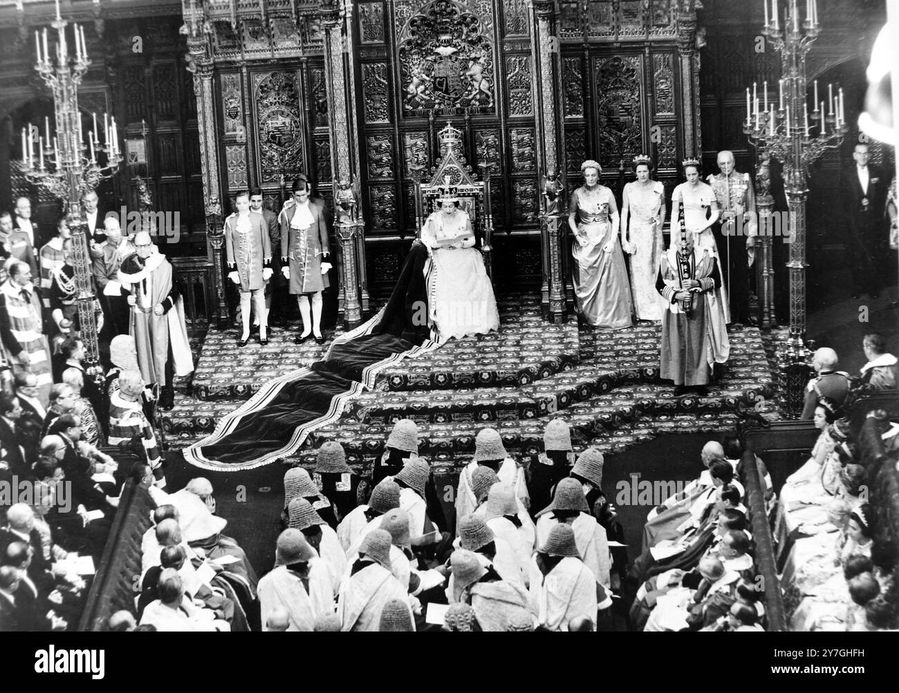 QUEEN ELIZABETH II AT STATE OPENING OF PARLIAMENT IN LONDON ; 3 ...