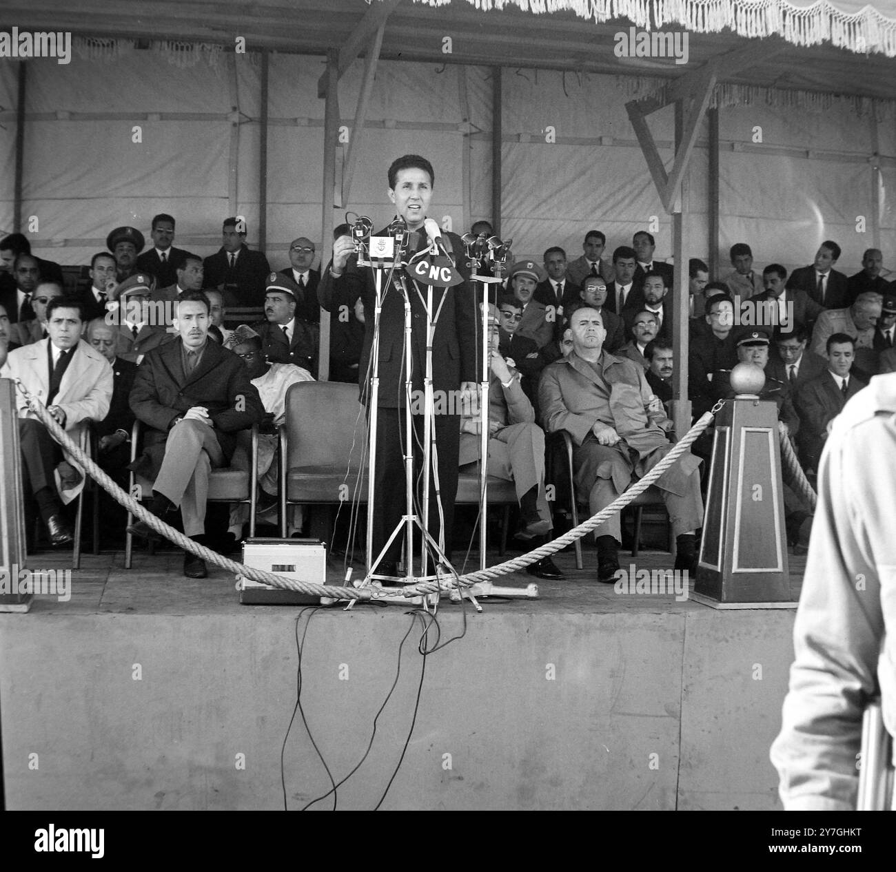 PRESIDENT AHMED BEN BELLA AT ALGERIAN REVOLUTION 10TH ANNIVERSARY ...