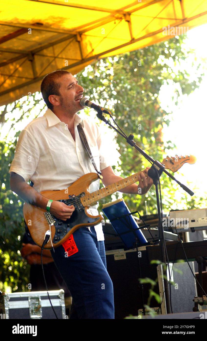 Arezzo Italy 07/07/2002: Pacifico, Italian singer, during the live ...