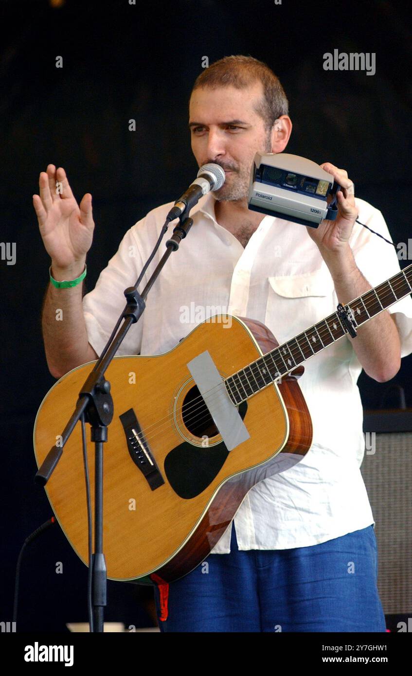 Arezzo Italy 07/07/2002: Pacifico, Italian singer, during the live ...