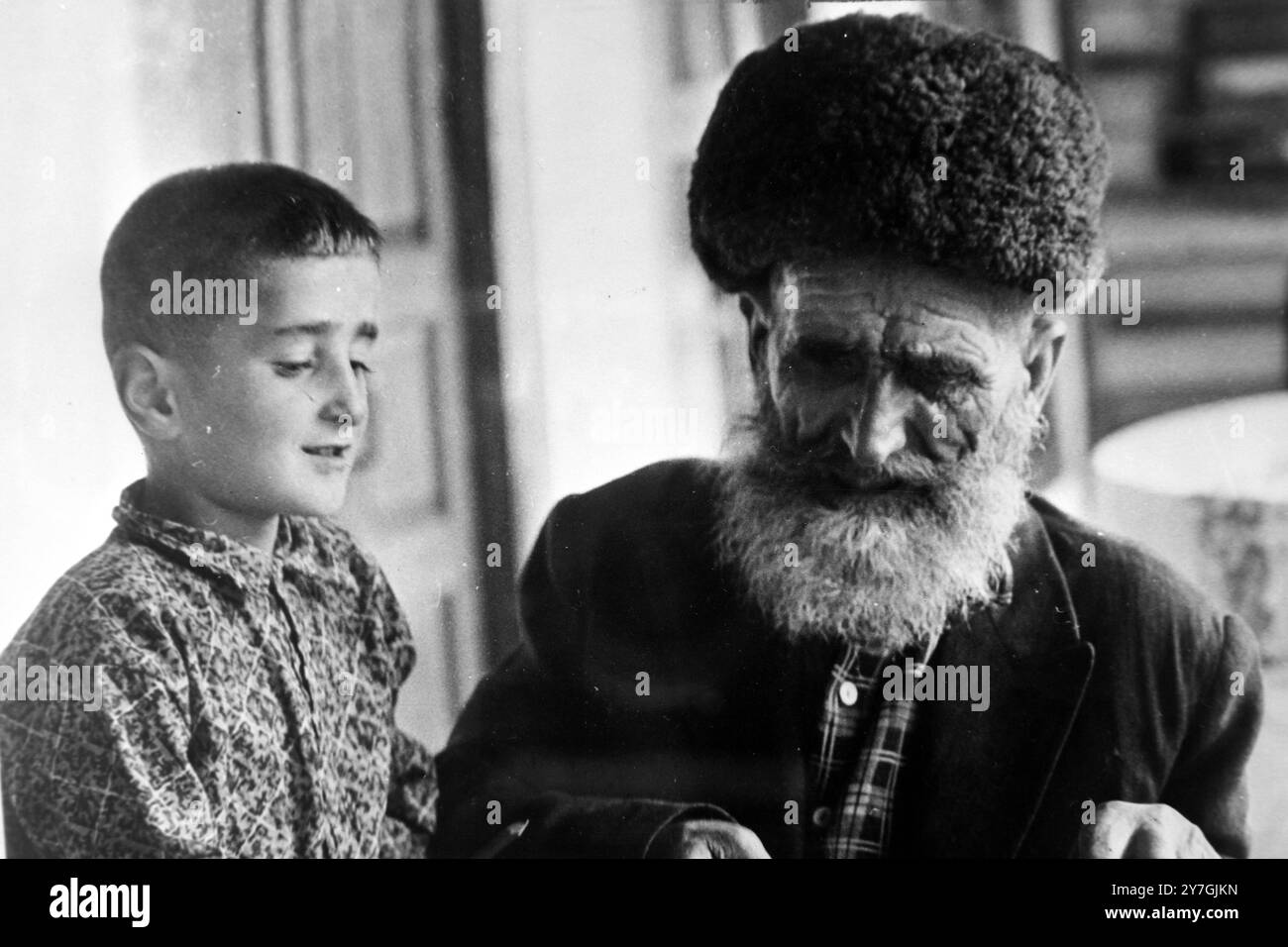 OLD MAN 159 YEAR OLD MAN BESIDE HIM IS HIS SCHOOLBOY GRANDSON IN ...