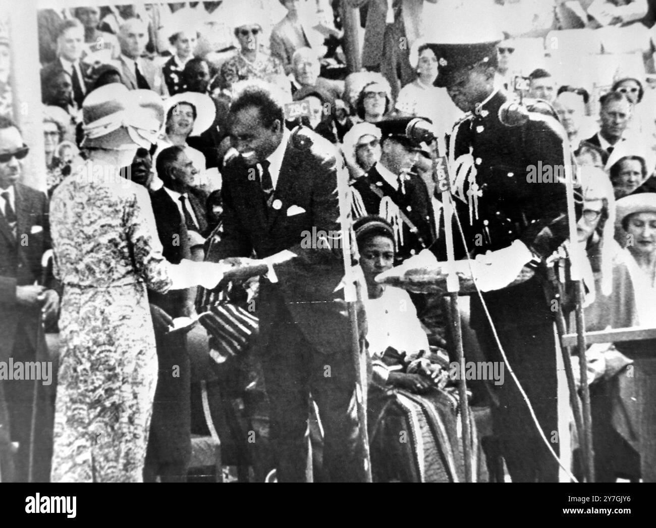 KENNETH KAUNDA WITH PRINCESS ROYAL AT ZAMBIA INDEPENDENCE CELEBRATIONS ...