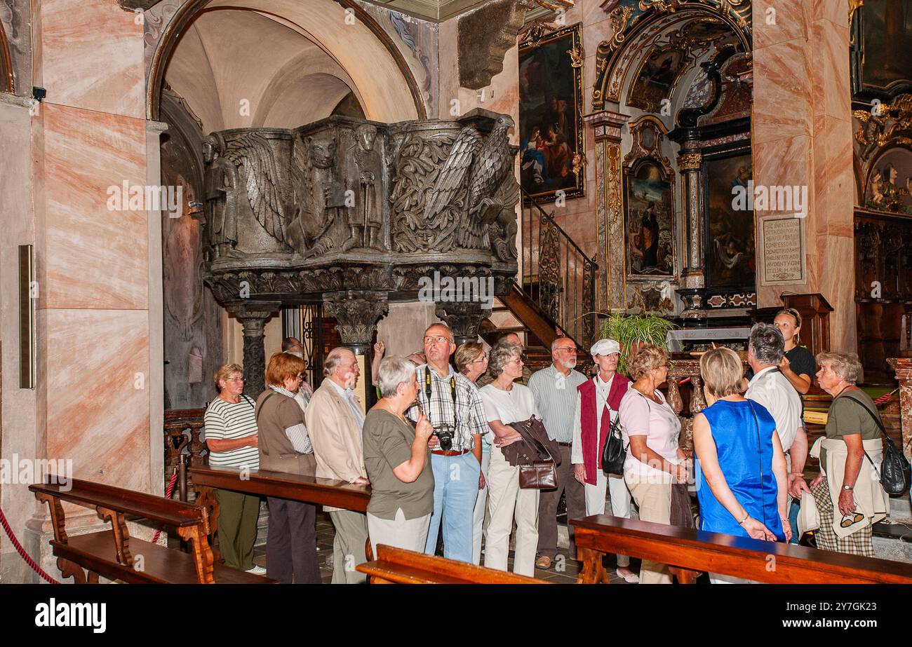 Italy Piedmont Province of Novara Orta - San Giulio Island - basilica ...