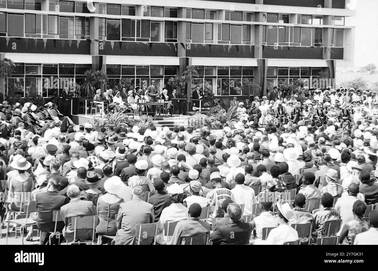 KENNETH KAUNDA WITH PRINCESS ROYAL AT ZAMBIA INDEPENDENCE CELEBRATIONS ...