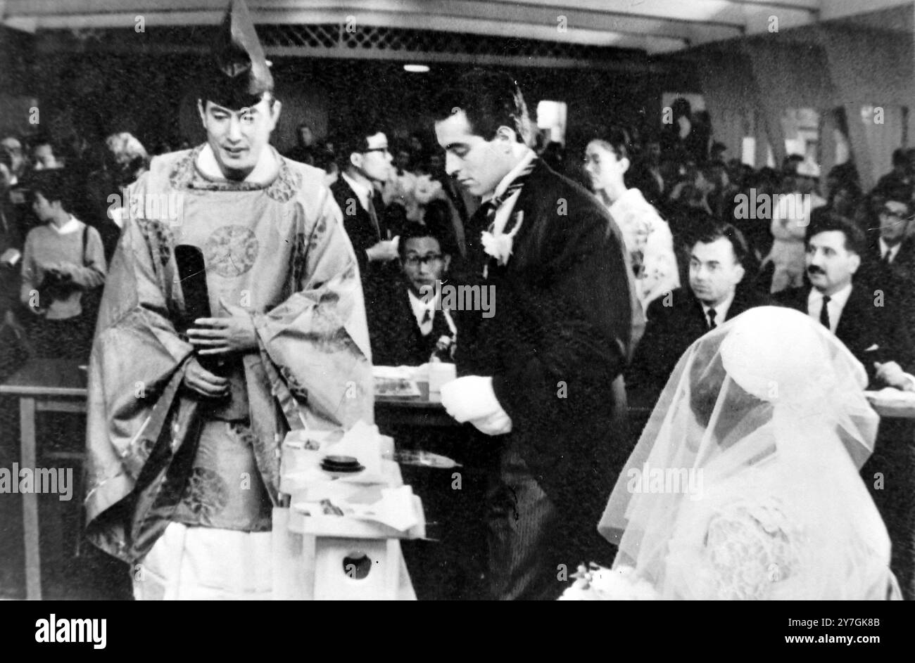 DIANA JORGOVA AND PRODANOV N SHINTO WEDDING / ; 22 OCTOBER 1964 Stock ...