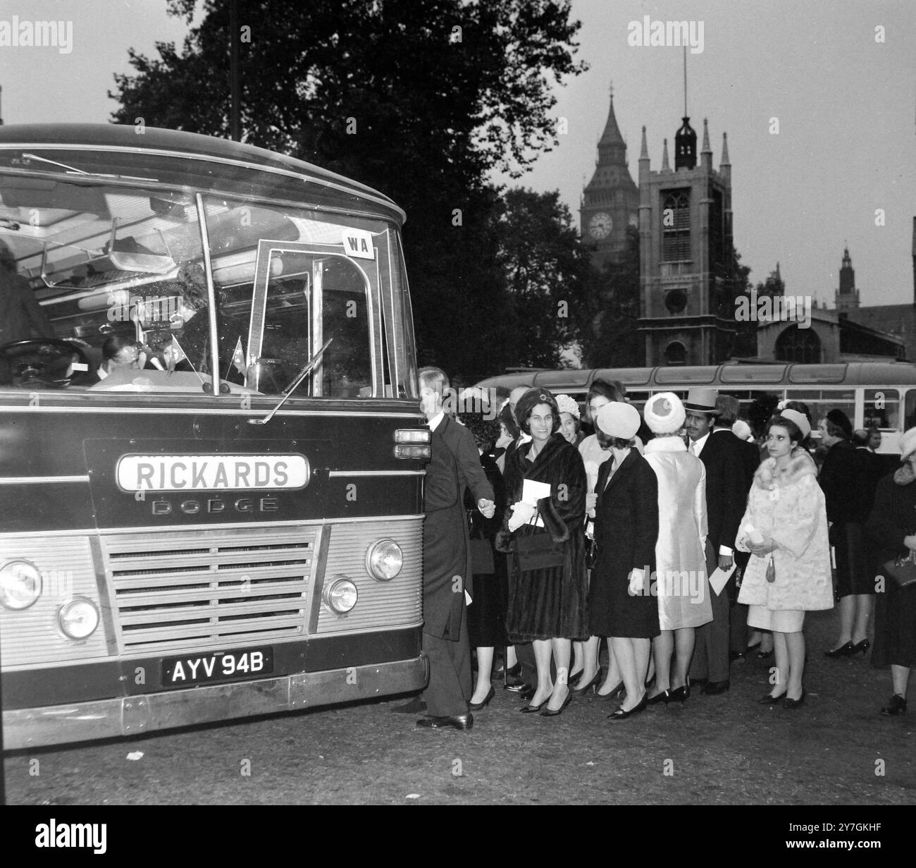PEOPLE ARRIVE BY BUS FOR A WEDDING AT WESTMINSTER ABBEY IN LONDON ; 21 ...