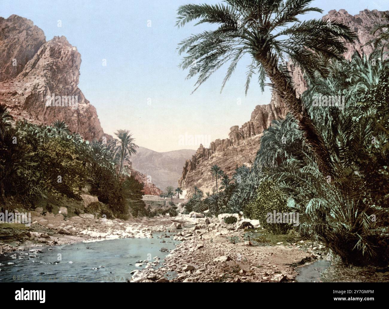 The river El Cantara, Algeria, ca 1890, Historical, digitally restored reproduction from an ...