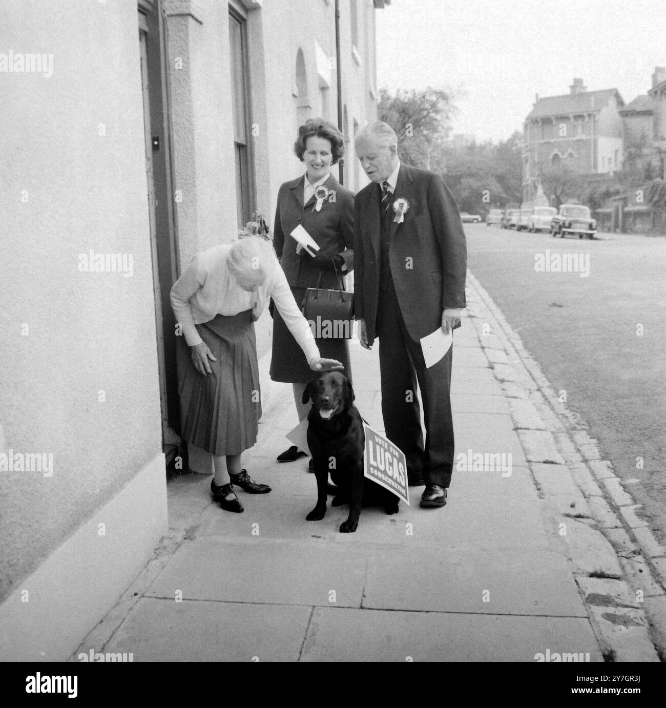 JOSEPH LUCAS WITH WIFE LADY LUCAS IN PORTSMOUTH / ; 1 OCTOBER 1964 ...