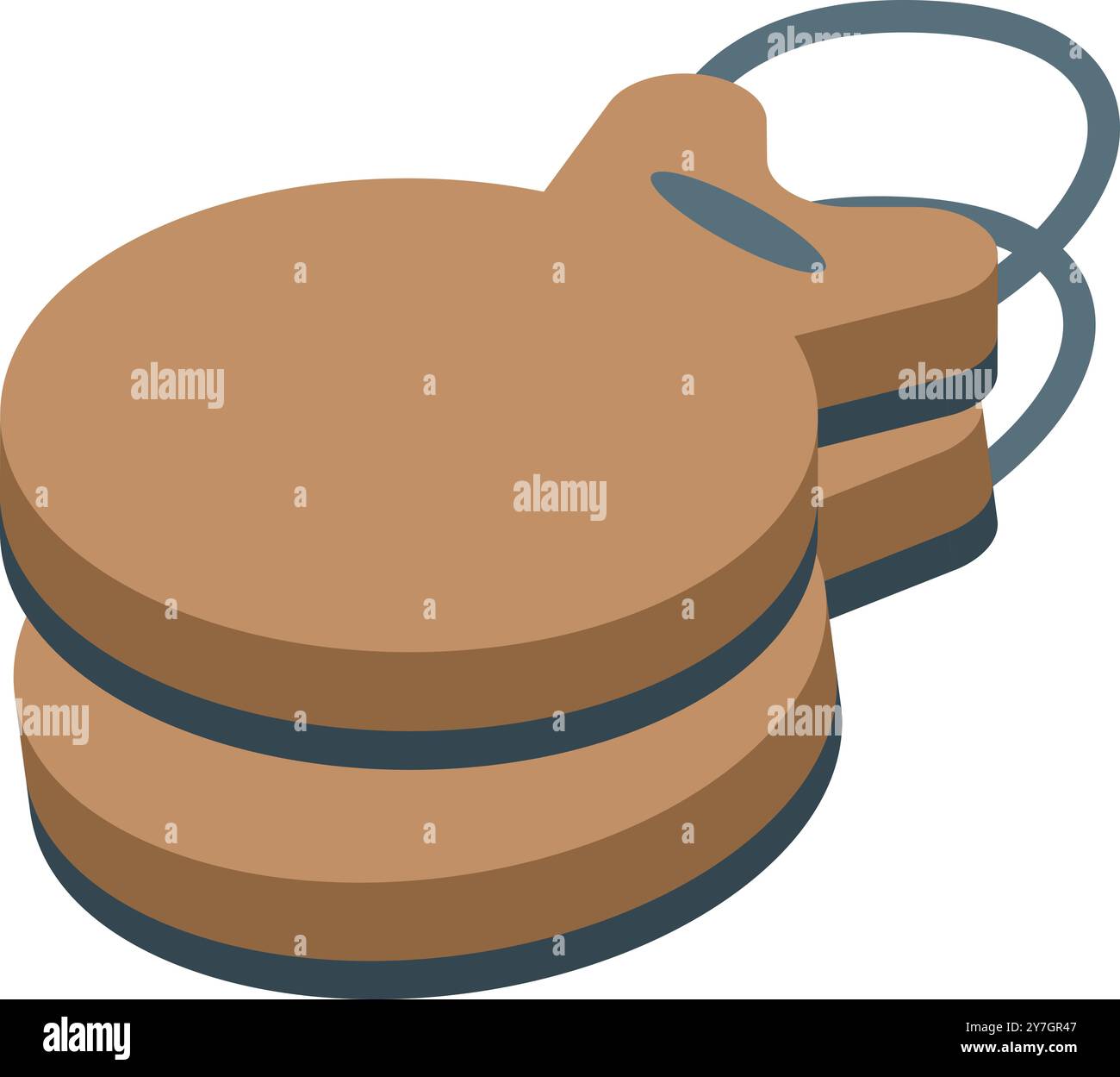 This isometric icon design features a pair of castanets, traditional ...
