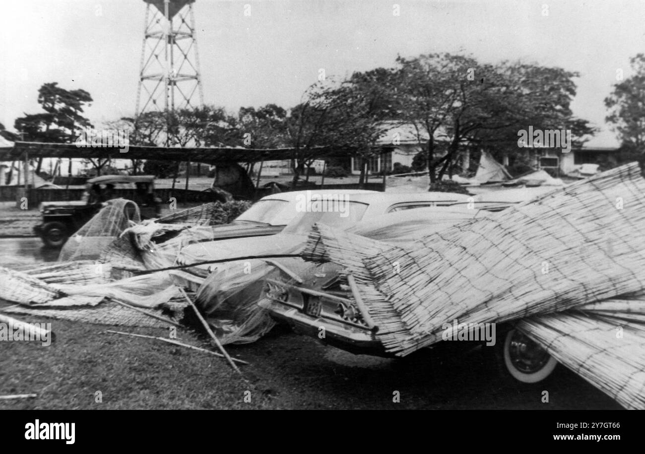TYPHOON WILDA WRECKAGE SREWN OLYMPIC VALLAGE TREES IN TOKYO, JAPAN ; 25 ...