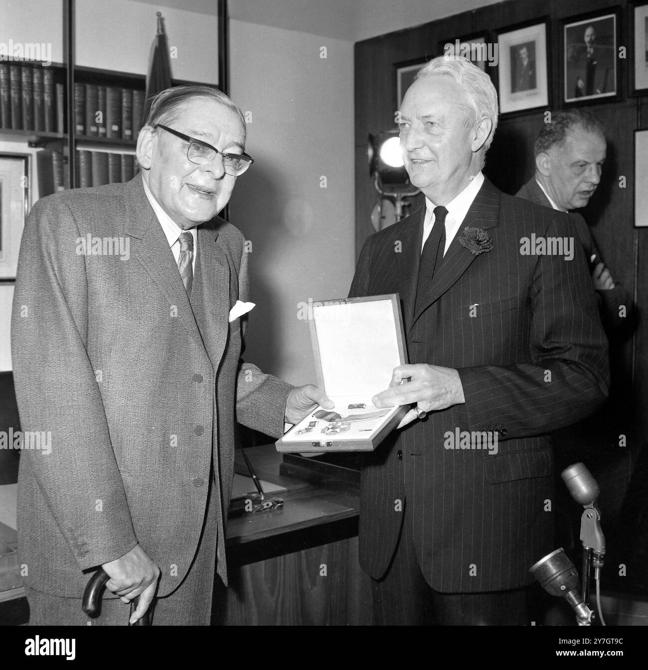 24 SEPTEMBER 1964 TS Eliot, the poet and playwright, receiving the US ...