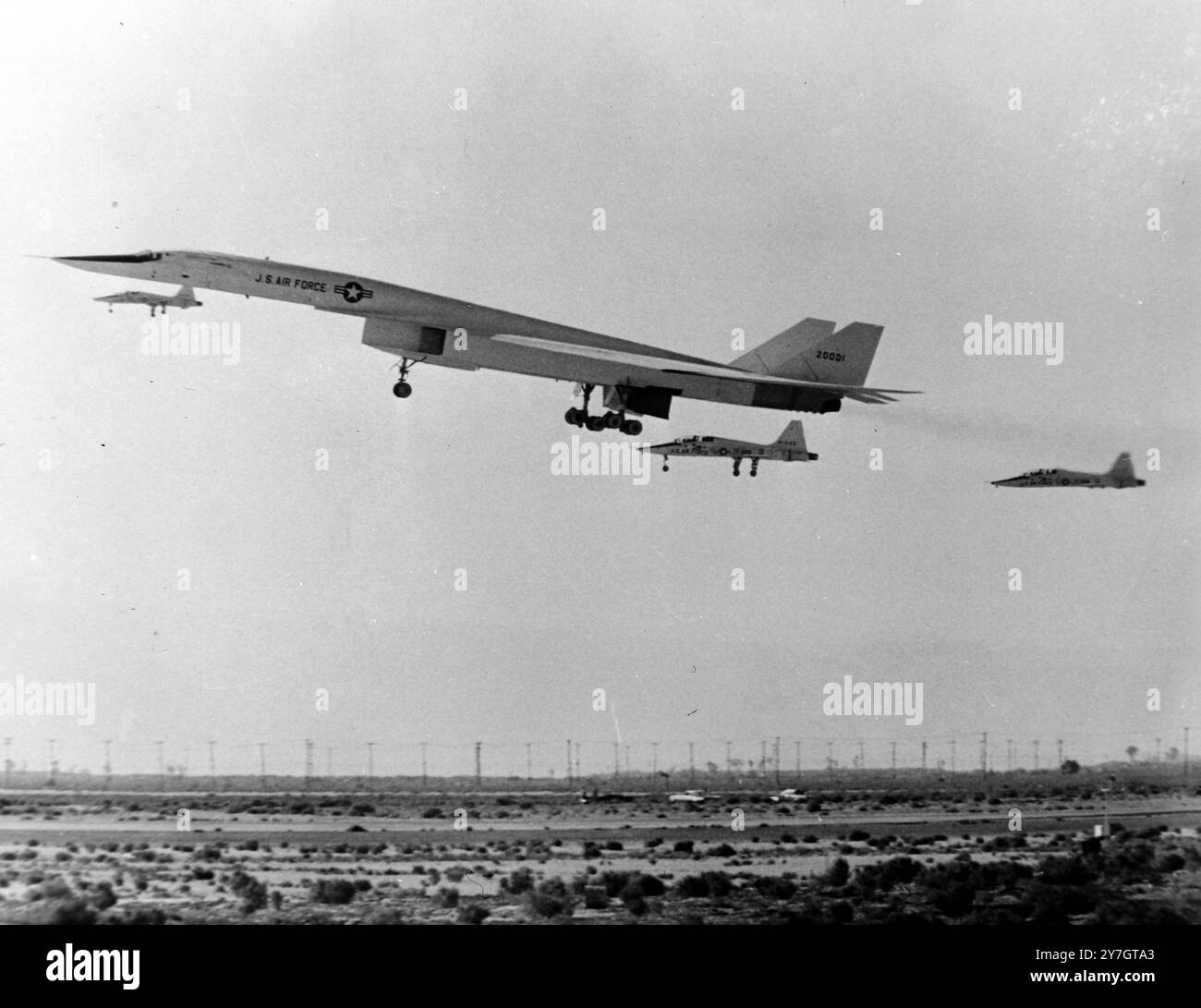 AVIATION XB-70A JET PLANE MAKES FIRST FLIGHT ; 24 SEPTEMBER 1964 Stock ...